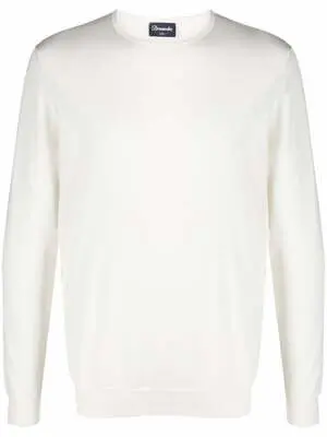 DRUMOHR Crew-neck Cotton Jumper - Neutrals