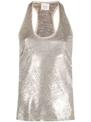 ALYSI Silk Racer-back Tank Top