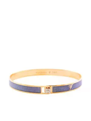 ALESSA 18kt Rose Gold Diamond And Enamel Bangle - Pink