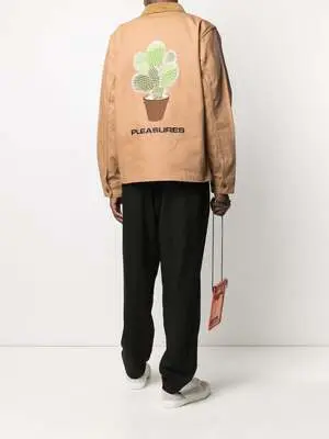 PLEASURES Graphic-print Button-up Jacket