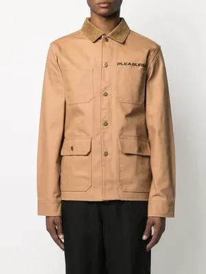 PLEASURES Graphic-print Button-up Jacket