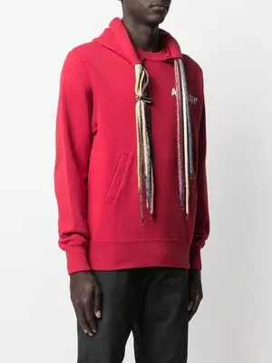 AMBUSH Drawstring Logo-print Hoodie - Red