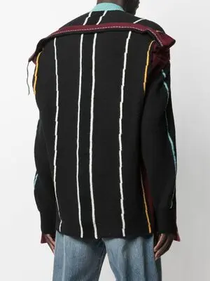 AMBUSH Striped-knit Jumper - Black