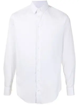Giorgio Armani Long-sleeved Button-up Shirt - White