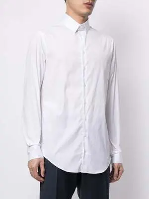 Giorgio Armani Long-sleeved Button-up Shirt - White