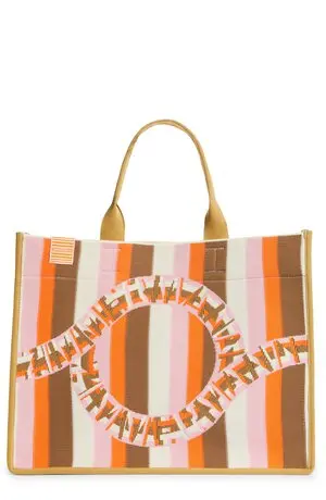 Zimmermann Stripe Jacquard Tote Pink