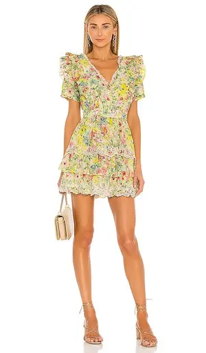 LoveShackFancy Aldina Dress In Yellow