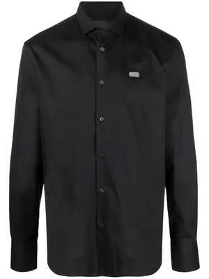 Philipp Plein Iconic Plein Diamond-cut Shirt - Black