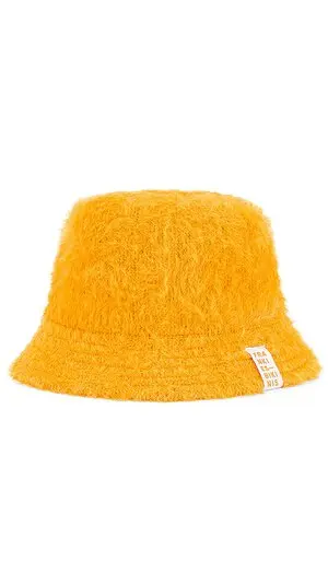 Frankies Bikinis Jax Fuzzy Bucket Hat In Orange