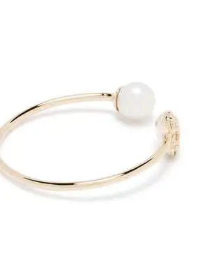 Mizuki 14kt Yellow Diamond And Pearl Ring
