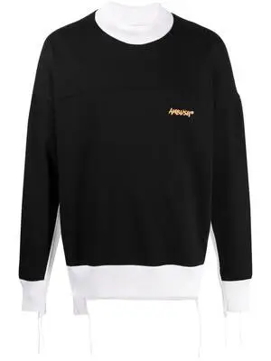 AMBUSH Two-tone Logo-print Sweatshirt