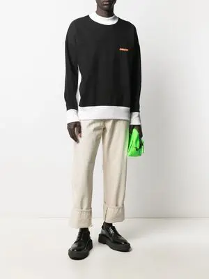 AMBUSH Two-tone Logo-print Sweatshirt