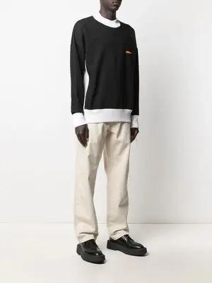 AMBUSH Two-tone Logo-print Sweatshirt