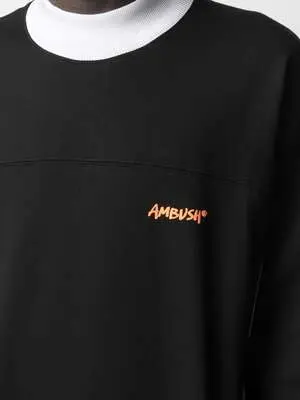 AMBUSH Two-tone Logo-print Sweatshirt