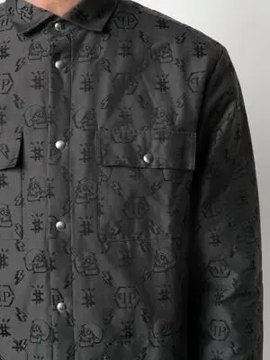 Philipp Plein Monogram Embroidery Long-sleeved Shirt