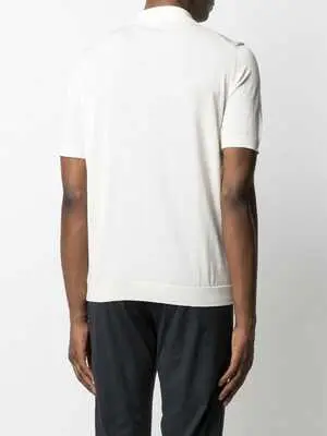 DRUMOHR Pointed-collar Cotton T-shirt - Neutrals