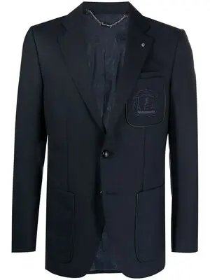 BILLIONAIRE Crest Motif Wool Blazer