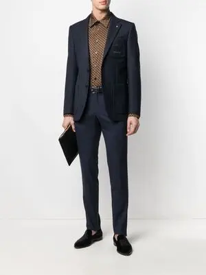 BILLIONAIRE Crest Motif Wool Blazer