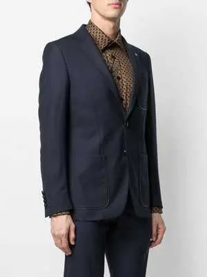 BILLIONAIRE Crest Motif Wool Blazer