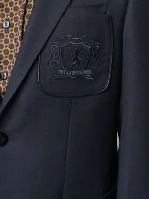 BILLIONAIRE Crest Motif Wool Blazer