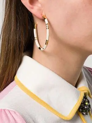 AURÉLIE BIDERMANN Positano Large Earrings - White