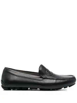 FERRAGAMO Embossed Gancini Loafers