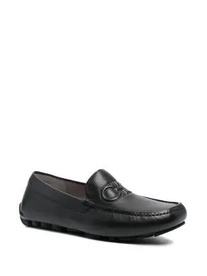FERRAGAMO Embossed Gancini Loafers