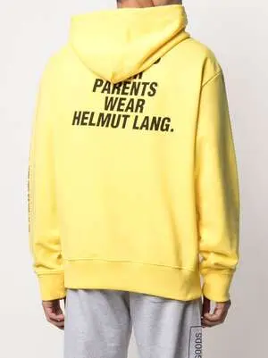 Helmut Lang Slogan-print Cotton Hoodie