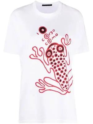 10 CORSO COMO Frog Print T-shirt - White