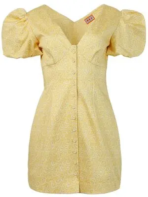 Lhd LHD Pedra Bonita Mini Dress Yellow Lemon