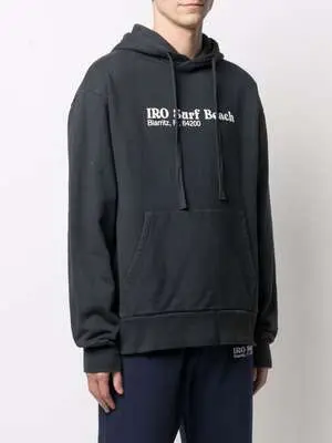IRO PARIS Slogan-print Drawstring Hoodie