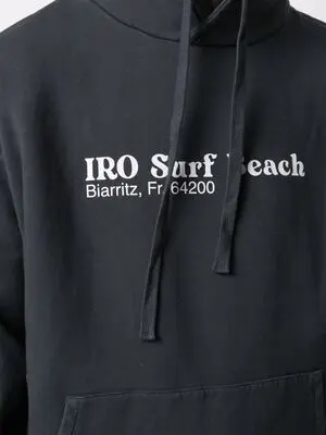 IRO PARIS Slogan-print Drawstring Hoodie