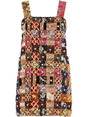 Dolce & Gabbana Patchwork Jacquard Mini Dress