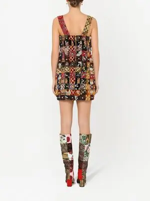 Dolce & Gabbana Patchwork Jacquard Mini Dress