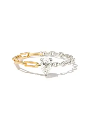 Yvonne Léon 18kt Yellow And White Diamond Ring