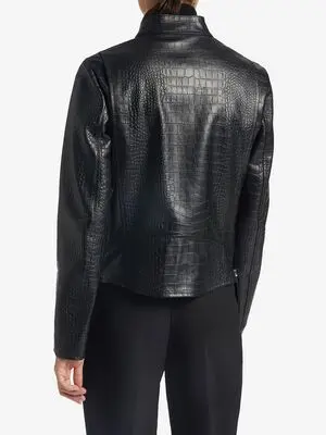 GIUSEPPE ZANOTTI Embossed Crocodile Effect Jacket