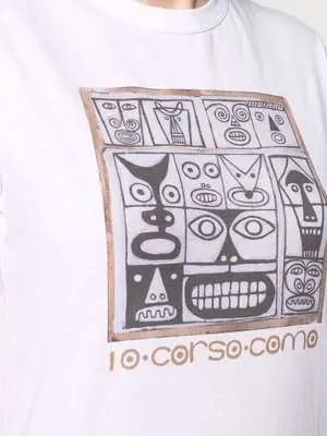 10 CORSO COMO Faces-print Cotton T-shirt