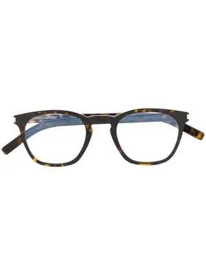 Saint Laurent Square Frame Glasses - Brown
