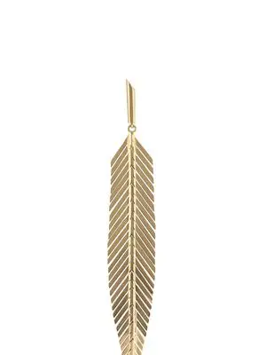 CADAR 18kt Rose Feather Drop Earrings - Gold