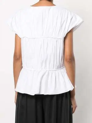 Tove Thea Ruffle Top - White