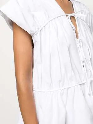 Tove Thea Ruffle Top - White