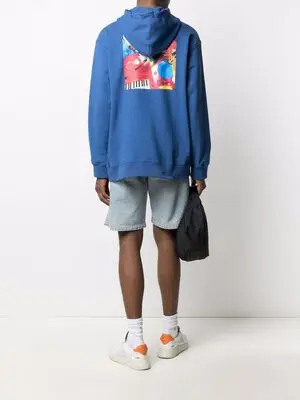 Opening Ceremony Graphic-print Hoodie - Blue