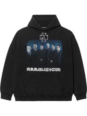 Balenciaga Rammstein Drop-Shoulder Hoodie - Black | Editorialist