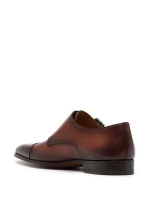 Magnanni Double-buckle Monk Shoes - Brown