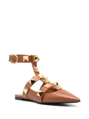 Valentino Garavani Roman Stud Caged Ballerina Shoes