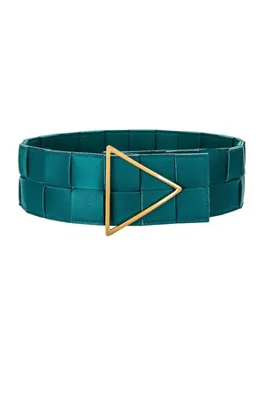 Bottega Veneta Intreccio Triangle Belt - Mallard & Gold