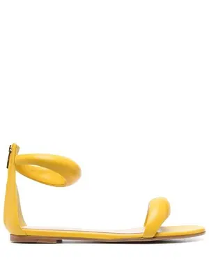 GIANVITO ROSSI Padded Leather Sandals - Yellow