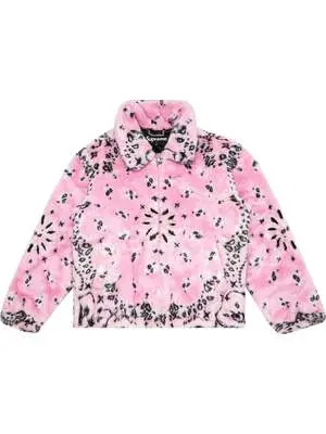 Supreme Bandana Faux-Fur Jacket In Pink - 15% Off | Editorialist