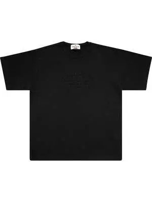 Supreme X Stone Island Embroidered-logo T-shirt - Black