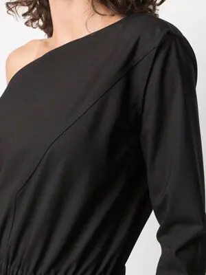 Rick Owens Asymmetric One-shoulder Playsuit
